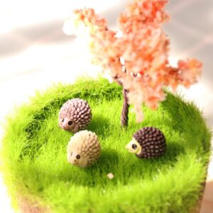 X Hot Popcorn 30 Pcs Mini Hedgehog Figurines, Miniature Moss Landscape DIY Garden Decor