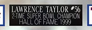 Lawrence Taylor Autographed White New York Jersey - Beautifully Matted and Framed - Hand Signed By Taylor and Certified Authentic by JSA - Includes Certificate of Authenticity