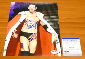 wade barrett signed 8×10 pro wrestling photo with psa coa