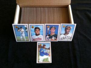 1989 bowman baseball complete 484 card set with ken griffey jr rookie card! plus replica insert cards