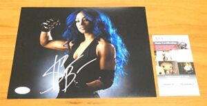 sasha banks signed 8×10 pro wrestling photo with jsa coa