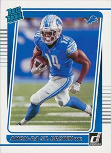 2021 donruss #284 amon-ra st. brown detroit lions rated rookies nfl football card (rc – rookie card) nm-mt