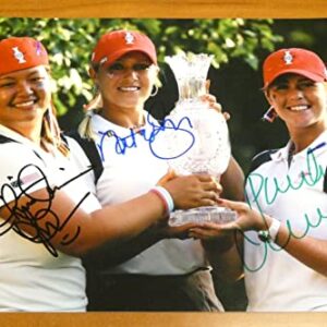 Paula Creamer Christina Kim Natalie Gulbis Signed 8x10 Golf Photo with JSA COA