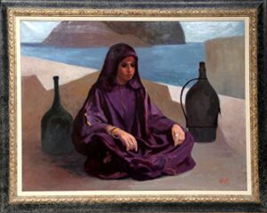 egyptian woman in purple