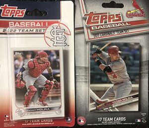 st louis cardinals topps factory sealed team set gift lot including the 2022 and 2017 limited edition 17 card sets