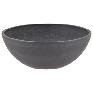 PSW Arcadia Products, Centerpiece Bowl, Fairy Garden Planter M25DC, 10 Inch, Dark Charcoal