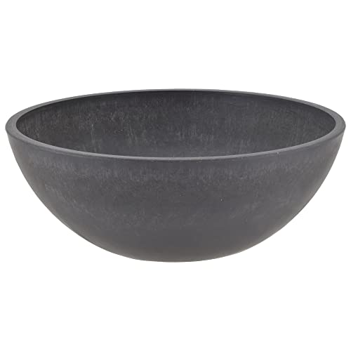 PSW Arcadia Products, Centerpiece Bowl, Fairy Garden Planter M25DC, 10 Inch, Dark Charcoal