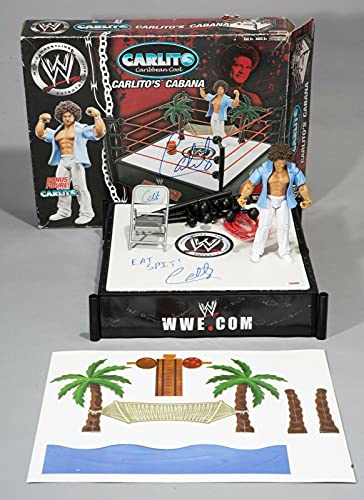 Carlito's Cabana 4x Signed WWE Action Figure & Toy Ring PSA/DNA COA Autograph - Autographed Wrestling Miscellaneous Items