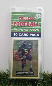 tcu horned frogs- (10) card pack college football different tcu superstars starter kit! comes in souvenir case! great mix of modern & vintage players for the super horned frogs fan! by 3bros