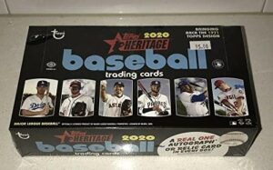 2020 topps heritage baseball factory sealed hobby mlb box in classic 1971 design 24 packs 9 cards per pack. see photo for some great possible hits possible to be a hot box with a chrome card in every pack amazing hits are possible. possible real one autog