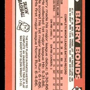 Barry Bonds Rookie Card 1986 Topps Traded #11T