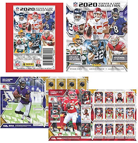 2020 Panini NFL Football Sticker Collection Starter Kit (20 packs & 1 album)