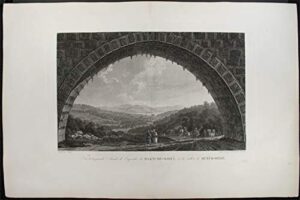 vue de la grande arcade de l’aqueduc de baktché-kieuï, et du vallon de buyuk-dèrè