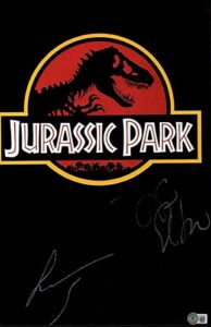 jeff goldblum & laura dern signed jurassic park 11×17 movie poster beckett coa