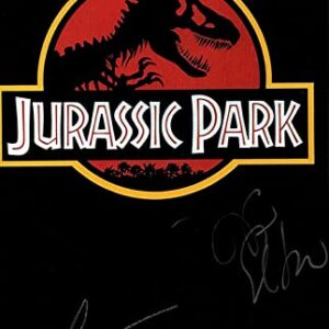 Jeff Goldblum & Laura Dern Signed Jurassic Park 11x17 Movie Poster Beckett COA