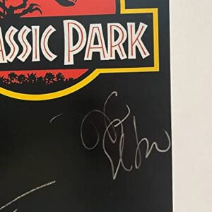 Jeff Goldblum & Laura Dern Signed Jurassic Park 11x17 Movie Poster Beckett COA