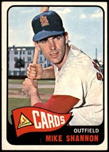 1965 topps # 43 mike shannon st. louis cardinals (baseball card) vg cardinals