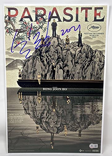 Bong Joon-ho Signed Autographed Parasite Movie Poster 12x18 Director Beckett COA