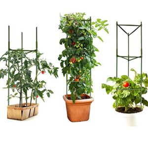 V VONTOX Garden Plant Cage Support Tomato Cage for Vertical Climbing Plants, Vegetables Cages, 3 Pack, Include Garden Ties and Nylon Cable Ties