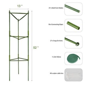 V VONTOX Garden Plant Cage Support Tomato Cage for Vertical Climbing Plants, Vegetables Cages, 3 Pack, Include Garden Ties and Nylon Cable Ties