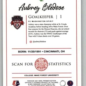 2021 Parkside NWSL Premier Edition #87 Aubrey Bledsoe Washington Spirit Official National Women's Soccer League Trading Card in Raw (NM or Better) Condition