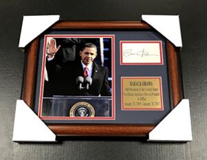 barack obama autographed facsimile reprint framed 8×10 photo 44th president usa