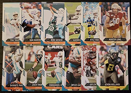 2021 Panini Score Football Miami Dolphins Team Set 12 Cards W/Drafted Rookies Jaylen Waddle