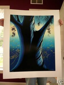 eyvind earle blue pine original ltd ed signed