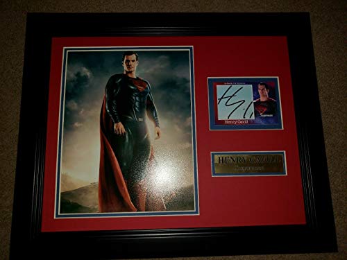 Henry Cavill Superman Autographed Custom Made Card Autograph Framed 8x10 Photo