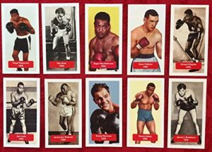 rocky marciano, louis liston, patterson rare 10 card uk set – mint