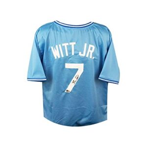 bobby witt jr autographed kansas city custom baseball jersey – bas