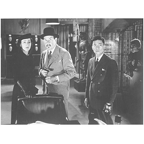 Jacqueline Dalya as Lola Dean Sidney Toler as Charlie Chan and Victor Sen Yung as Jimmy Chan 8 x 10 Inch Photo