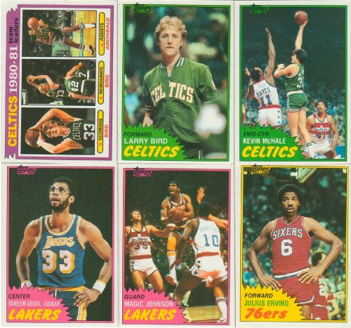 1981 / 1982 Topps Basketball Series Complete NM/MT Hand Collated 198 Card Set, It Was Never Issued in Factory Form. Loaded with Stars and Hall of Famers Including Kevin Mchale's Rookie Card, Larry Bird, Magic Johnson, Kareem Abdul Jabbar, Dennis Johnson,