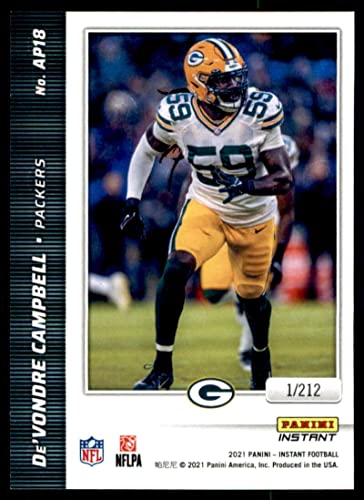 Football NFL 2021 Panini Instant All Pro #AP18 De'Vondre Campbell Packers