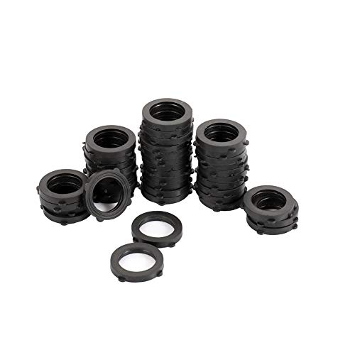 ZKZX Garden Hose Washer Heavy Duty Rubber Washer, Fit All Standard 3/4" Garden Hose Fittings 40PCS (Black)