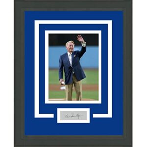 framed vin scully facsimile laser engraved signature auto los angeles dodgers 14×17 baseball photo