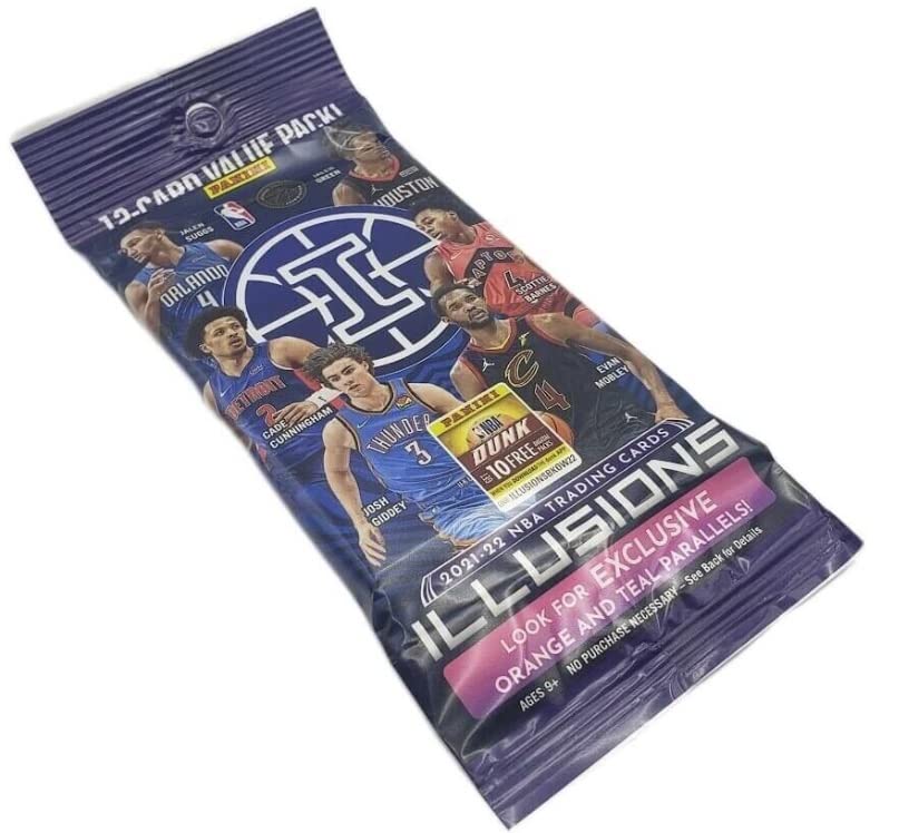 2021-22 Panini Illusions Basketball NBA 12 Card Cello Value Pack (12 NBA Trading Cards)