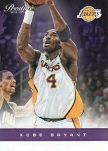 kobe bryant 2012 2013 panini prestige basketball series mint card #21 showing this los angeles lakers star in his white jersey