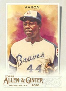 2020 topps allen and ginter #104 hank aaron atlanta braves mlb baseball card nm-mt