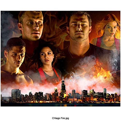 Chicago Fire - Lauren German as Leslie Shay, Monica Raymund as Gabriella Dawson, Taylor Kinney as Kelly Severide, Jesse Spencer as Matthew Casey, Charlie Barnett as Peter Mills. Members of Chicago Firehouse 51 8 inch by 10 inch PHOTOGRAPH-BG