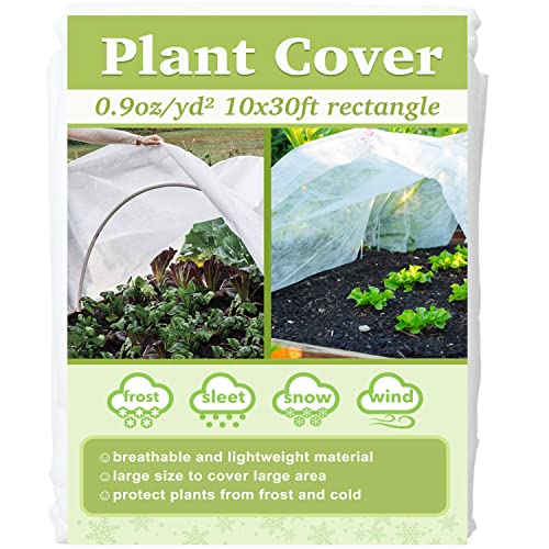 Plant Covers Freeze Protection 10x30ft Floating Row Cover 0.9oz/yd² Plant Covers for Winter Garden Fabric for Cold Sun Protection