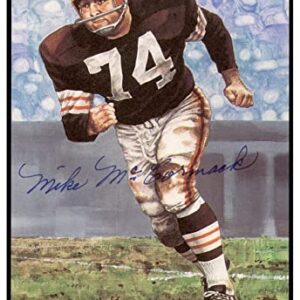 Mike McCormack Signed Goal Line Art Card GLAC Autographed Browns PSA/DNA