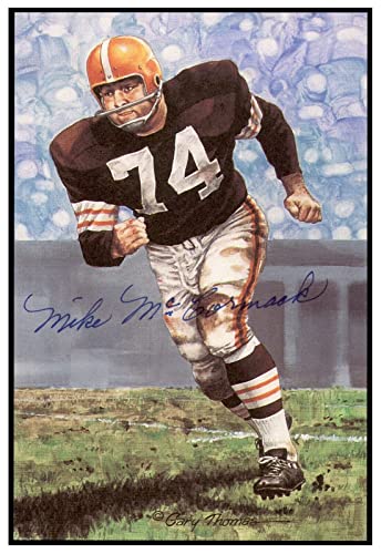 Mike McCormack Signed Goal Line Art Card GLAC Autographed Browns PSA/DNA