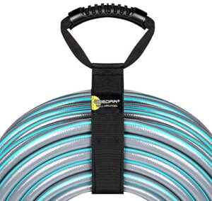 water hose storage straps (2 pack) for 50 100 150 ft water hose garden hose holder pool hose storage 28″ extension cord organizer