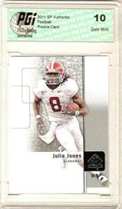 julio jones 2011 sp authentic upper deck rookie card pgi 10 – unsigned college cards