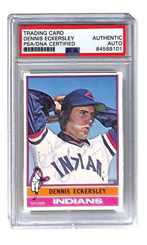 Dennis Eckersley Signed 1976 Topps #98 Autographed Cleveland PSA/DNA *9101