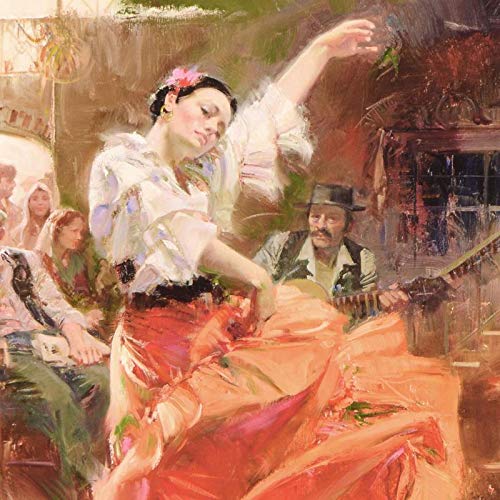 Pino,"Flamenco In Red", Canvas