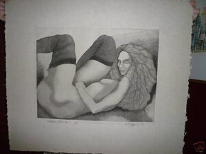 william t. wygonik penthouse nude orig.drypoint etching