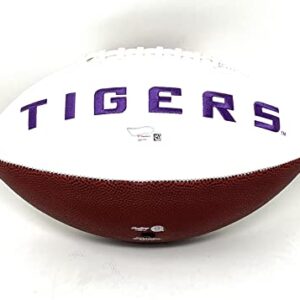 Joe Burrow LSU Tigers Signed Autograph Emboridered Logo Football 19 HEISMAN Inscribed Fanatics Certified