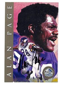 alan page signed hof series card autographed 1078/2500 vikings 73272